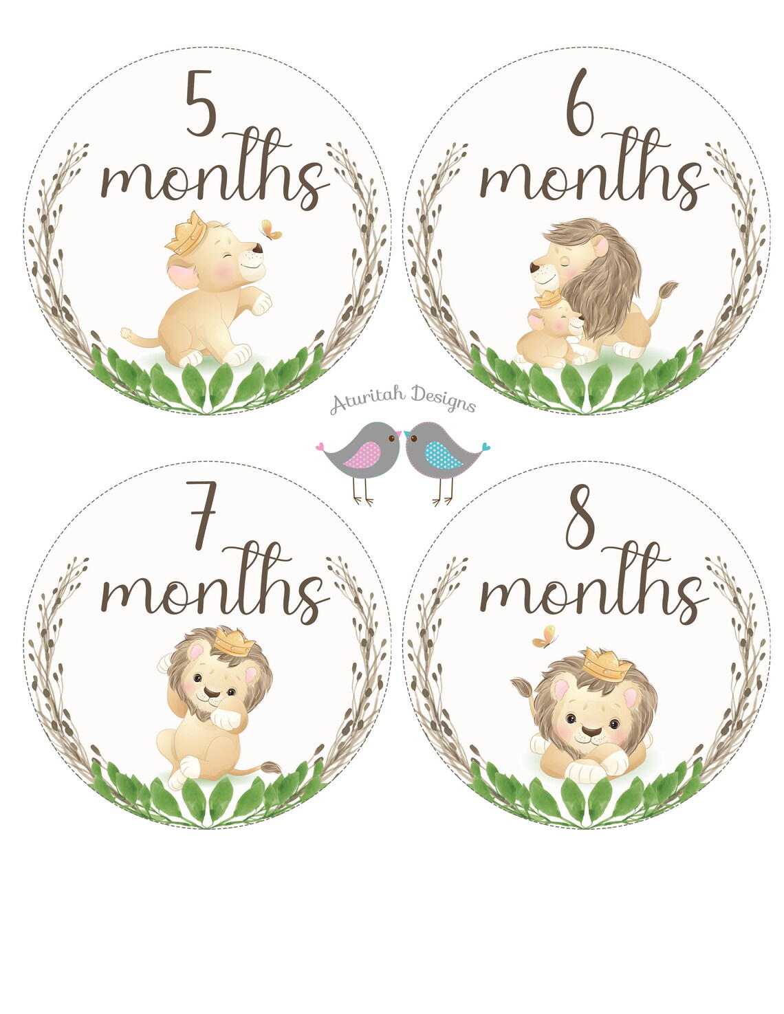 Printable Baby Milestones | Baby Monthly Milestones Stickers | Baby ...