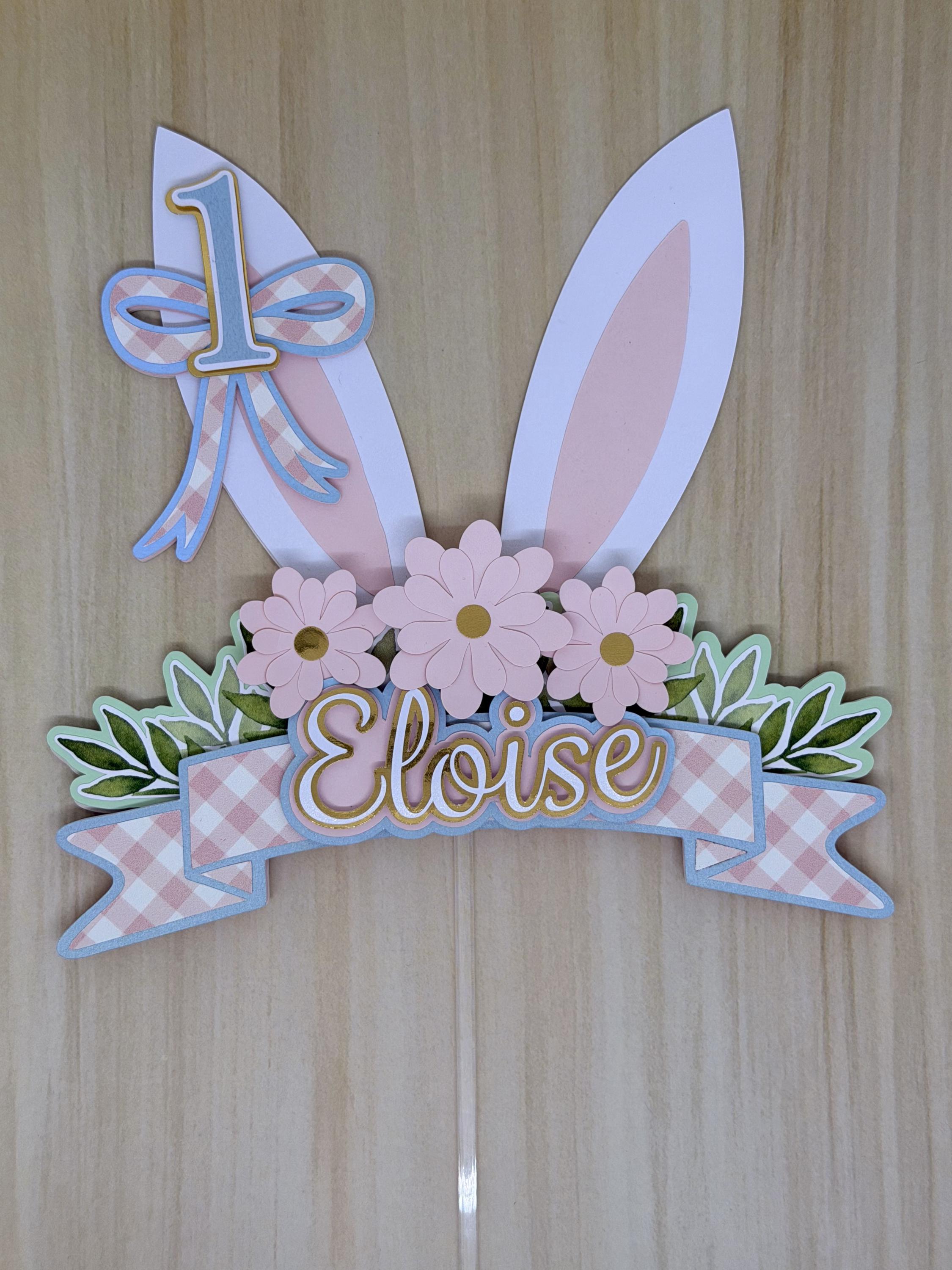 Custom Easter Bunny Cake Topper - Etsy