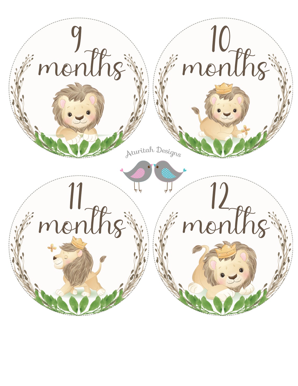 Printable Baby Milestones Baby Monthly Milestones Stickers - Etsy