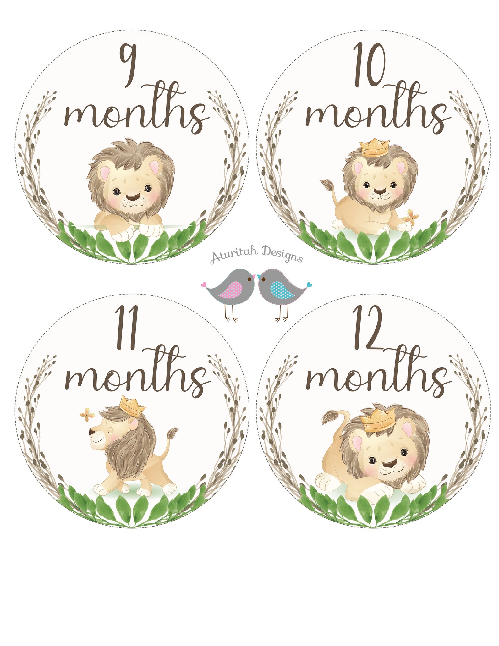 Printable Baby Milestones | Baby Monthly Milestones Stickers | Baby ...