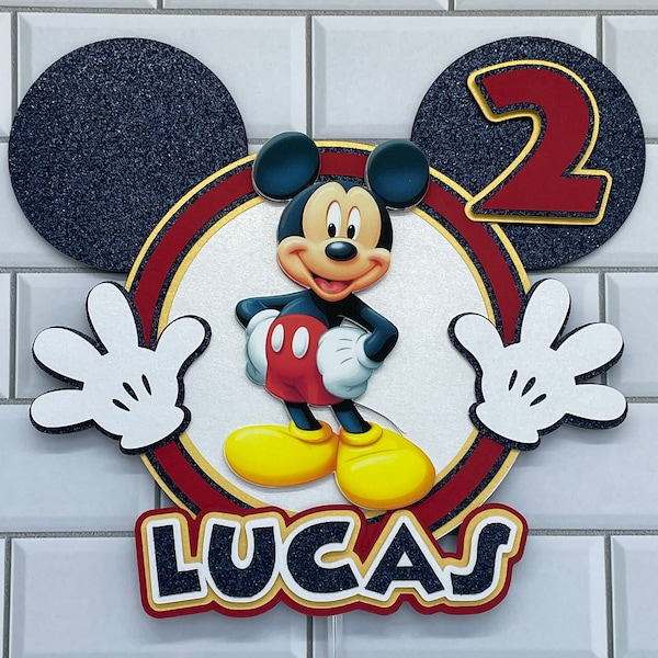 Mickey Mouse Cake Topper - Etsy