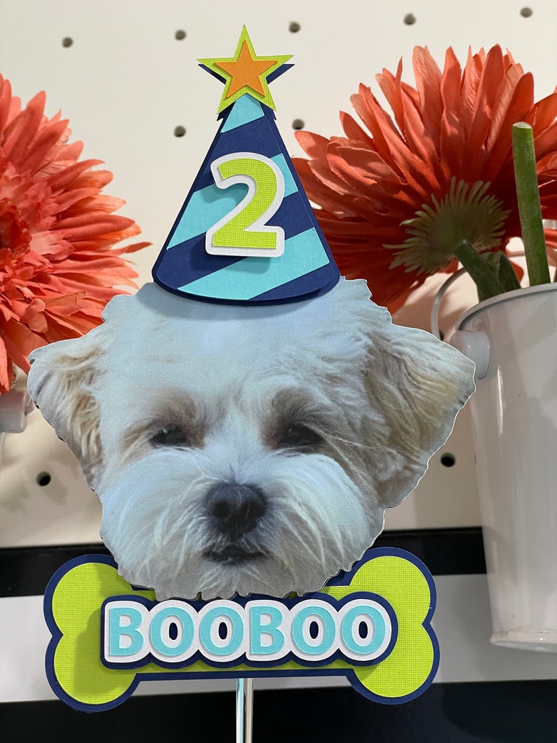 Dog Birthday Cake Topper Dog Cake Topper Personalized Dog - Etsy