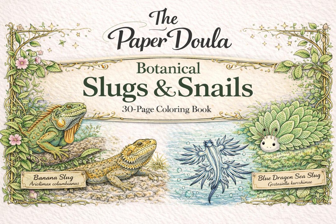 Slugs & Snails for Stress Relief and Mindfulness Adult Coloring Book ...