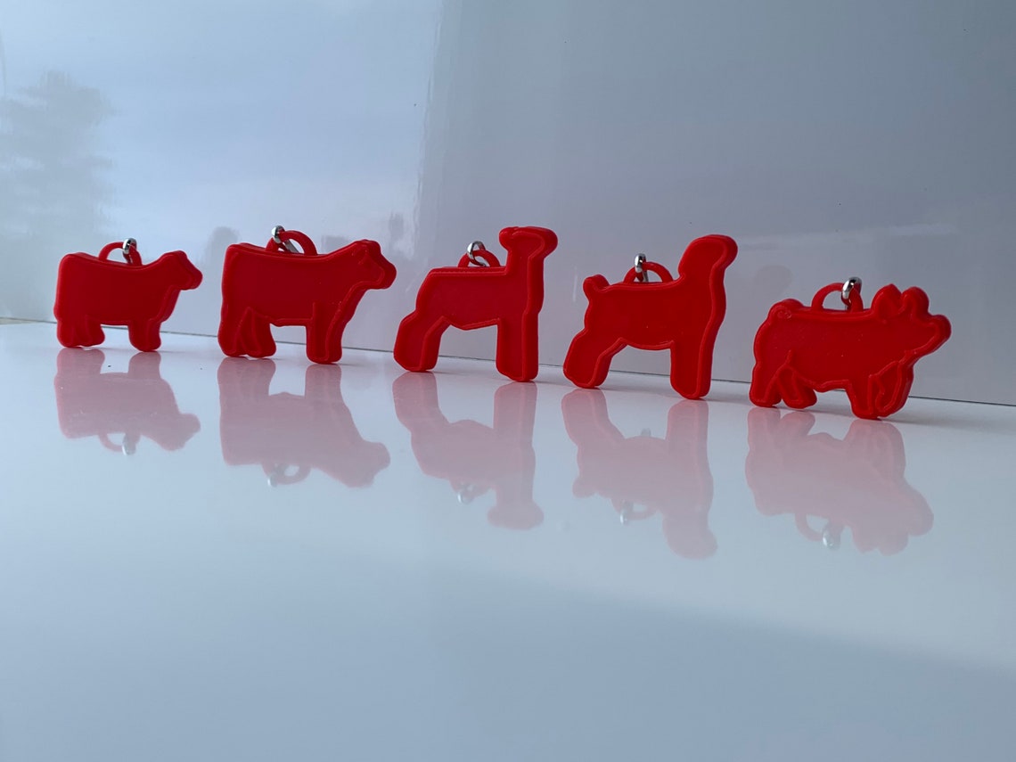 Show Livestock Zipper Pull/keychain Charm - Etsy