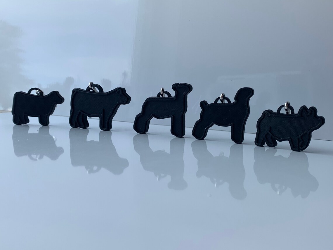 Show Livestock Zipper Pull/keychain Charm - Etsy