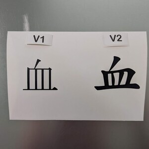 Kanji Symbol for Blood Vinyl Decal Sticker | Etsy