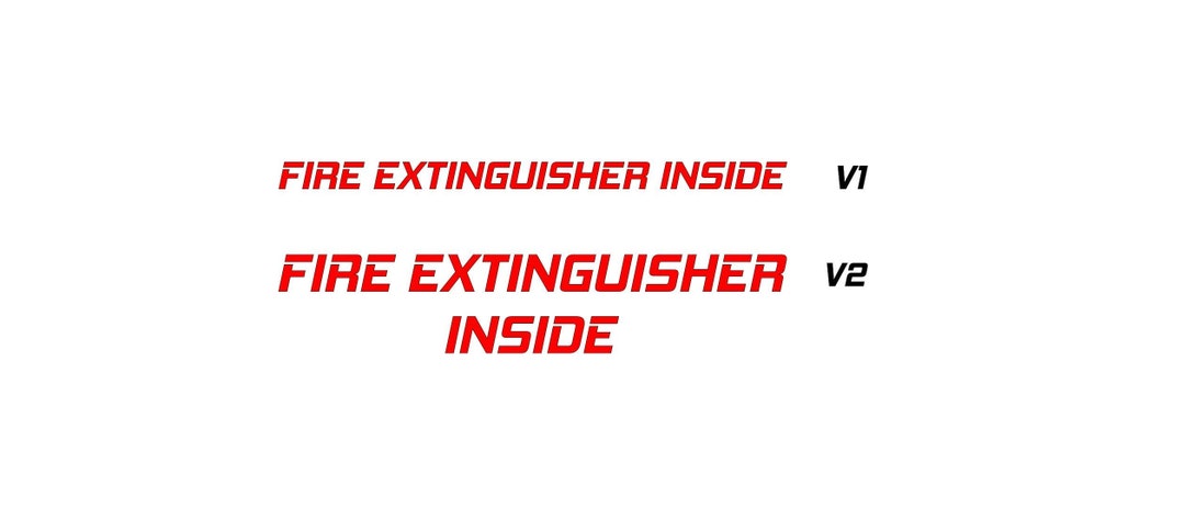Fire Extinguisher Inside Text Vinyl Decal Sticker - Etsy