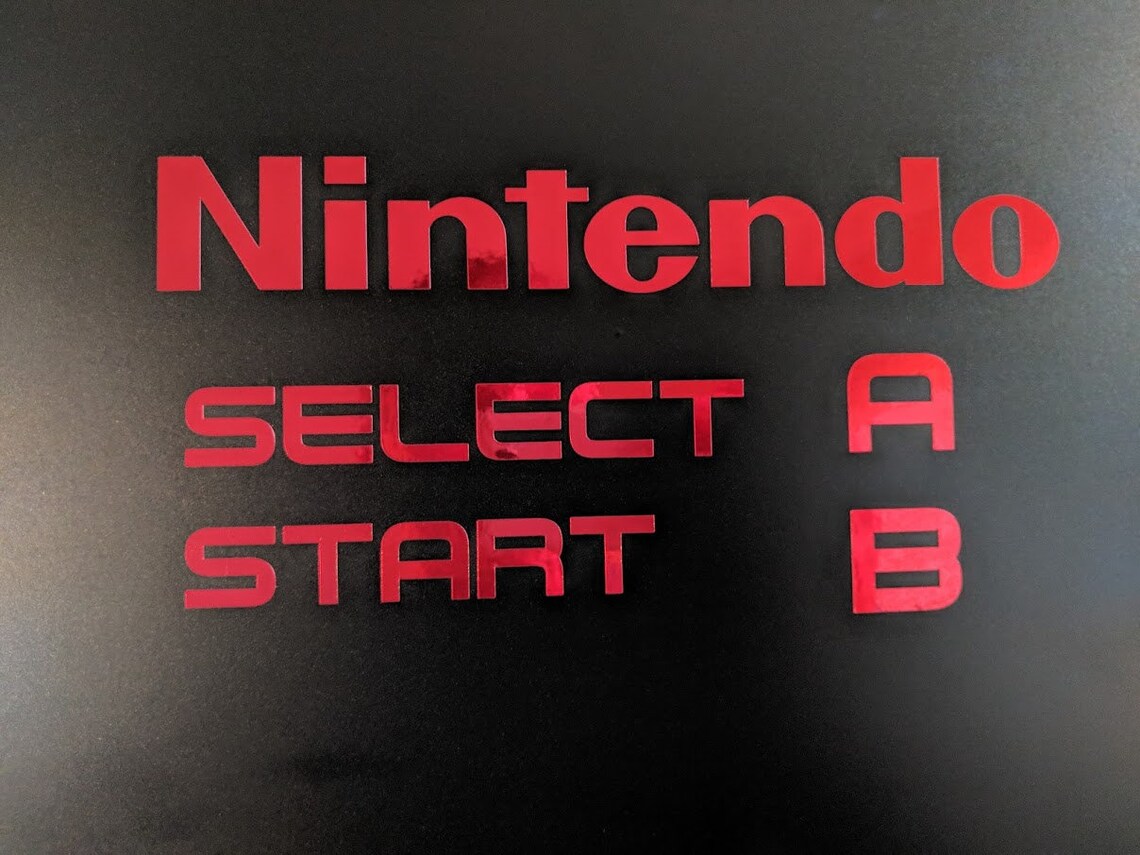 Nintendo Table or Wall Controller Start Select B A Decal - Etsy