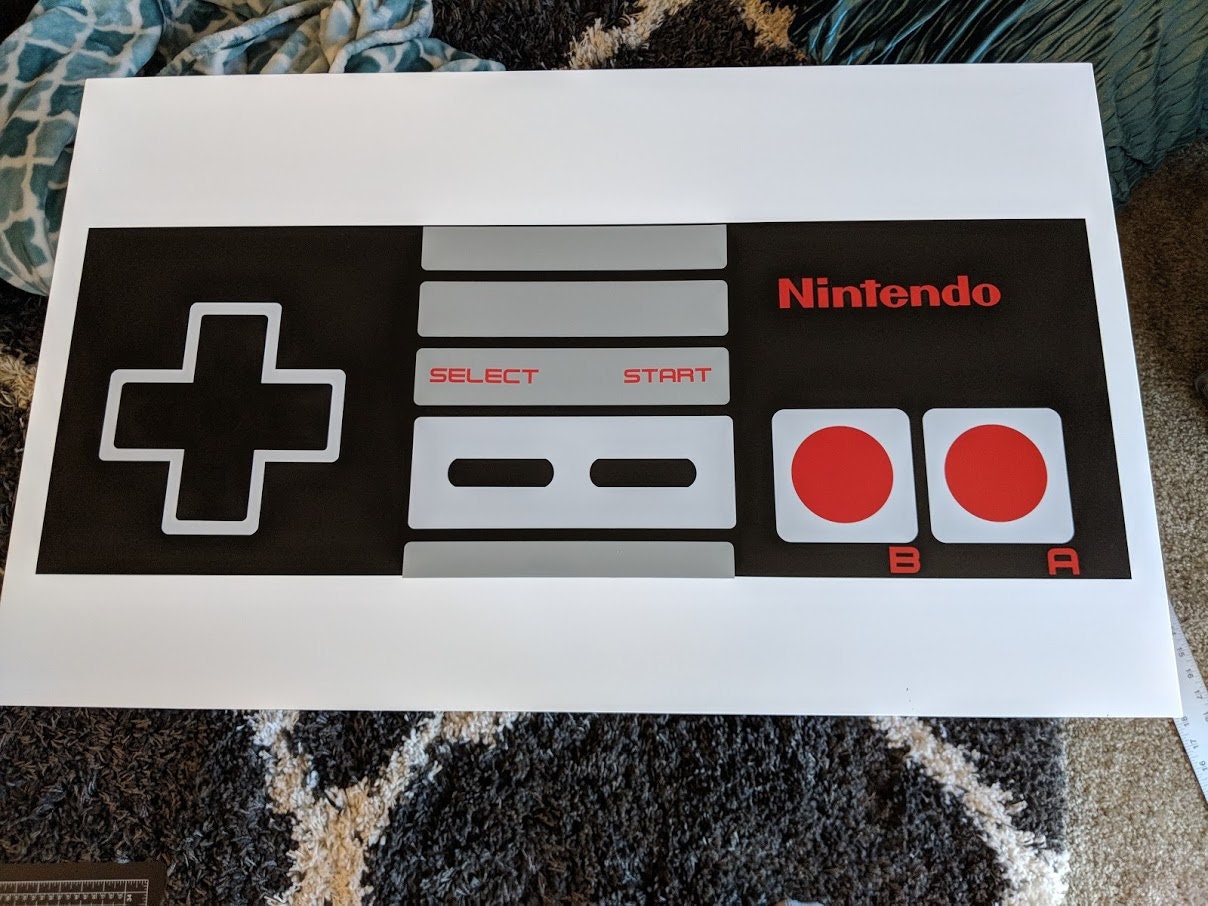 Custom order- NES Controller Table or wall Vinyl decal sticker kit ...