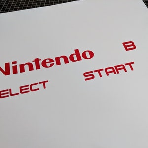 Nintendo Table or Wall Controller Start Select B A Decal Stickers ...