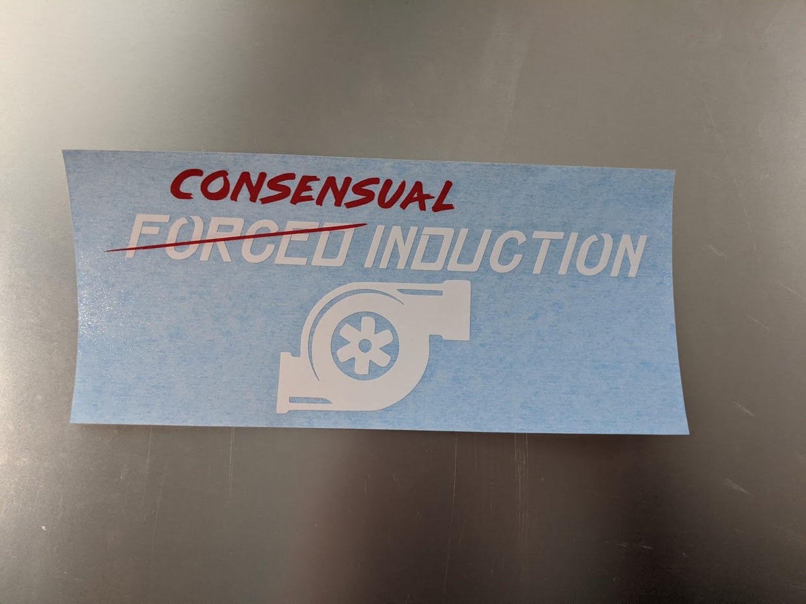 Consensual Induction Turbo Vinyl Decal Sticker - Etsy