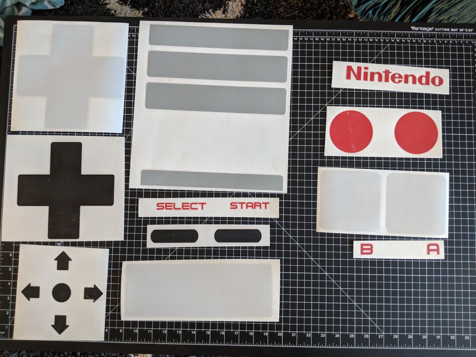 NES Controller Table or Wall Vinyl Decal Sticker Kit please Read ...