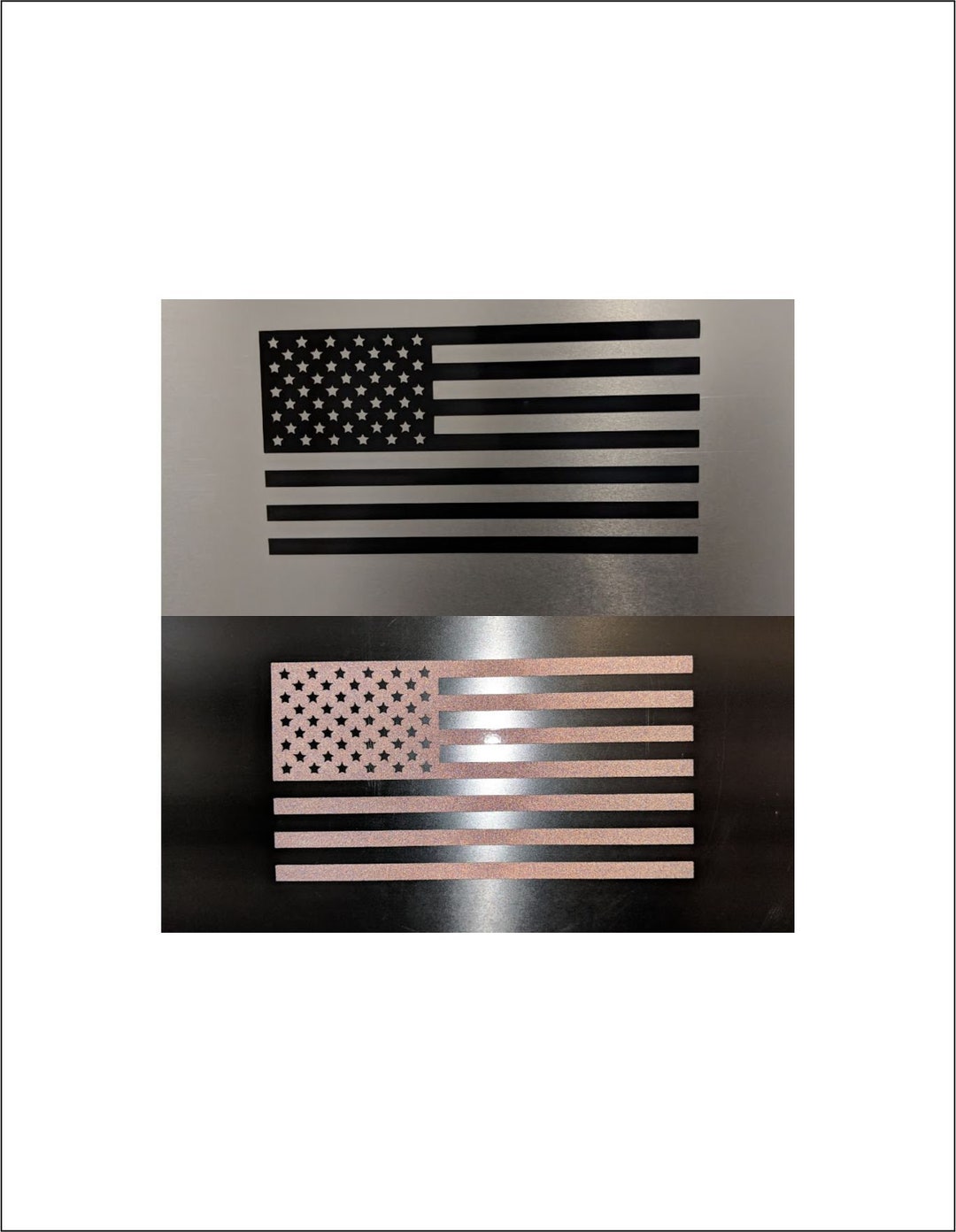 American Flag Reflective Vinyl Decal Sticker - Etsy