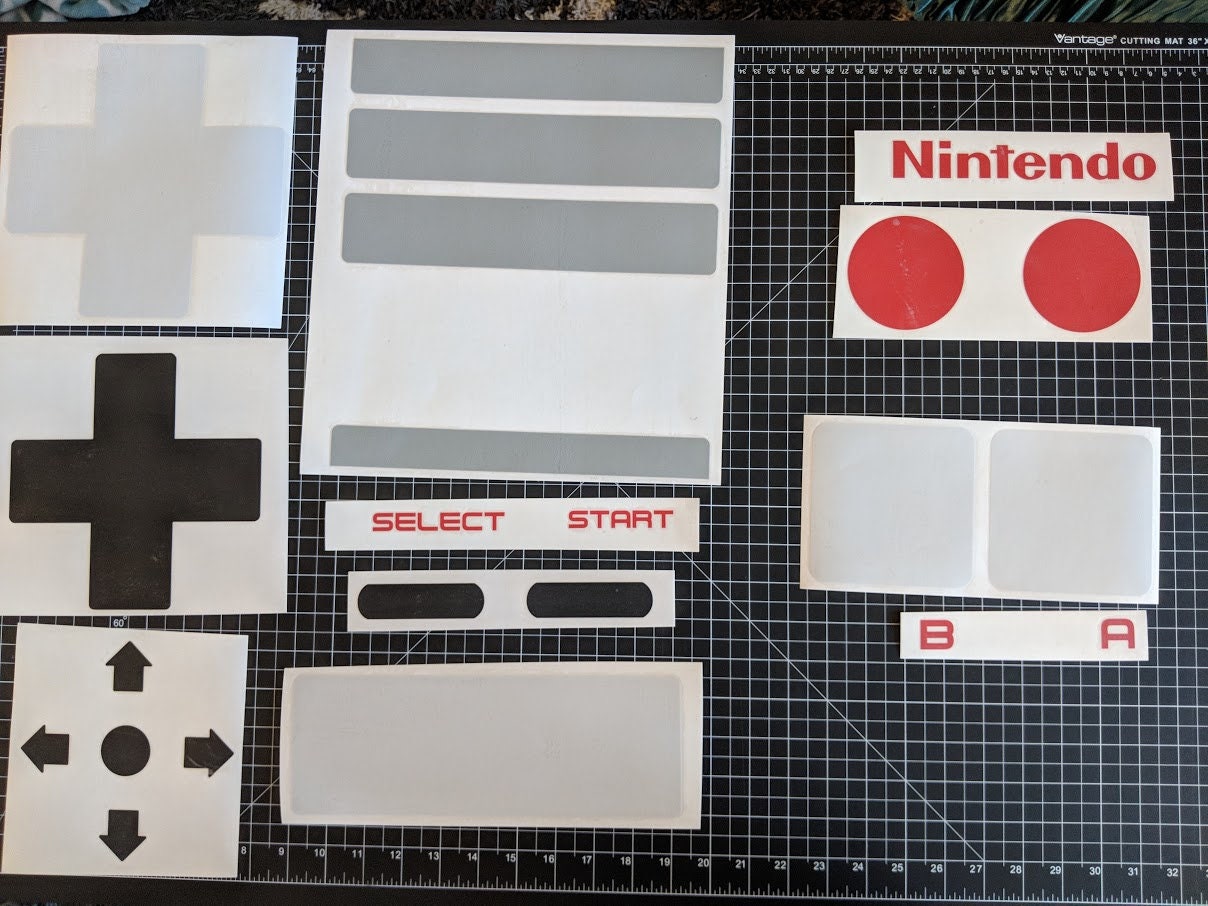 Custom order- NES Controller Table or wall Vinyl decal sticker kit ...