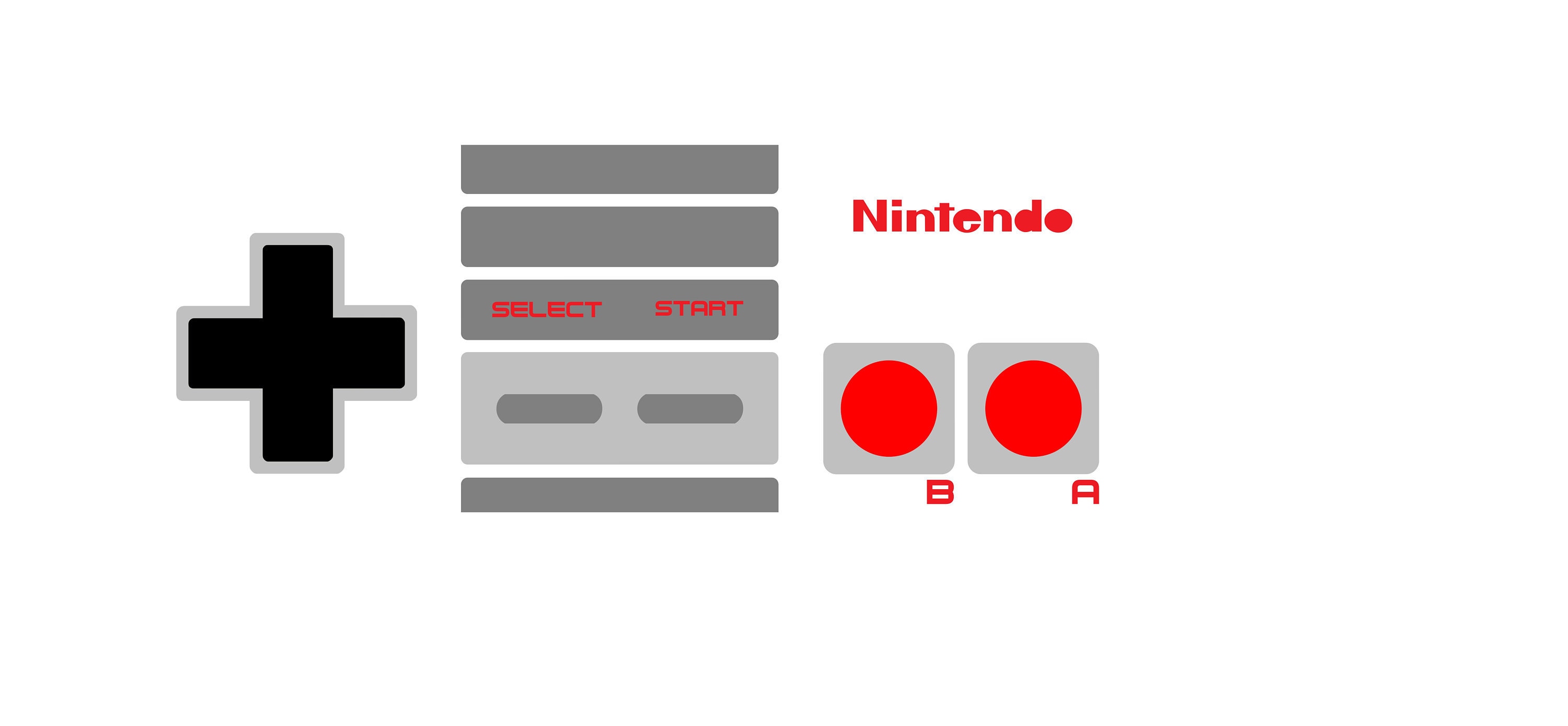 Custom order- NES Controller Table or wall Vinyl decal sticker kit ...