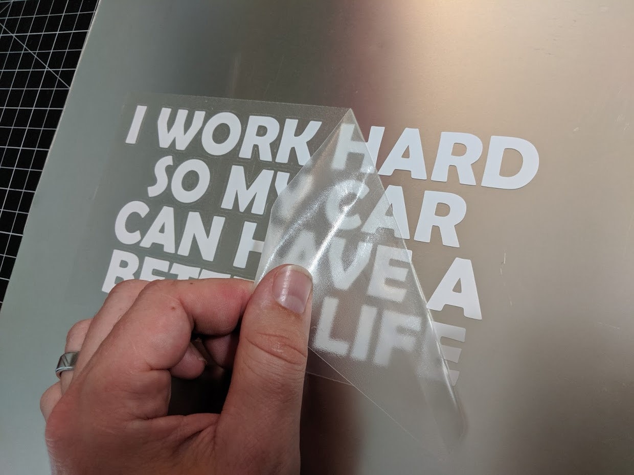 I work hard so my car can have a better life vinyl decal sticker