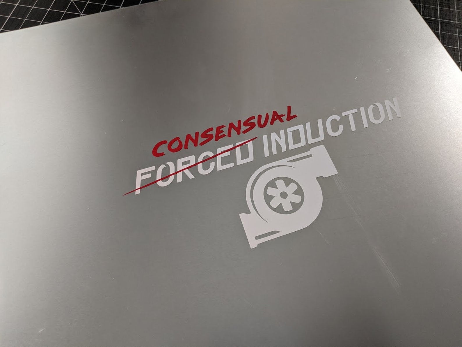 Consensual Induction Turbo Vinyl Decal Sticker - Etsy Australia