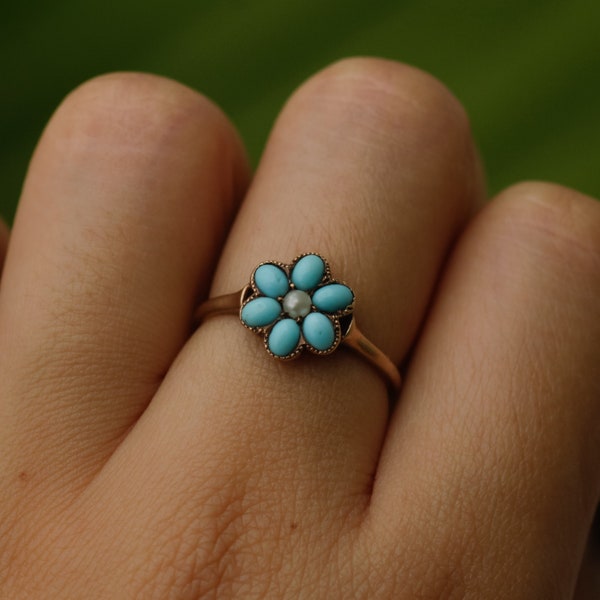 Turquoise Ring Victorian - Etsy