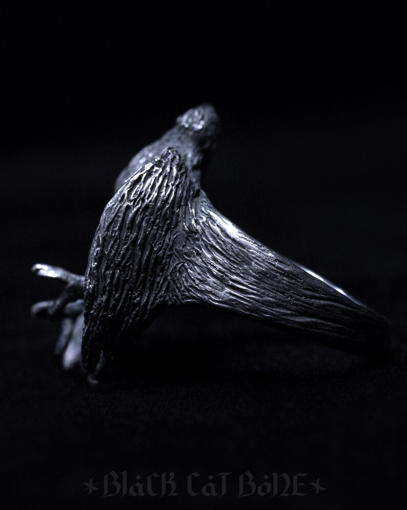 Dead Bird Ring goodnight Blackbird' Sterling Silver | Etsy