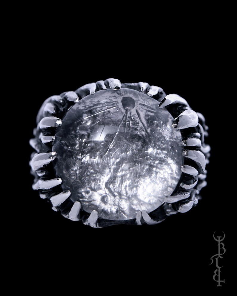 Quartz Moon 'luna Ring' Lunar Phase Sterling Silver - Etsy