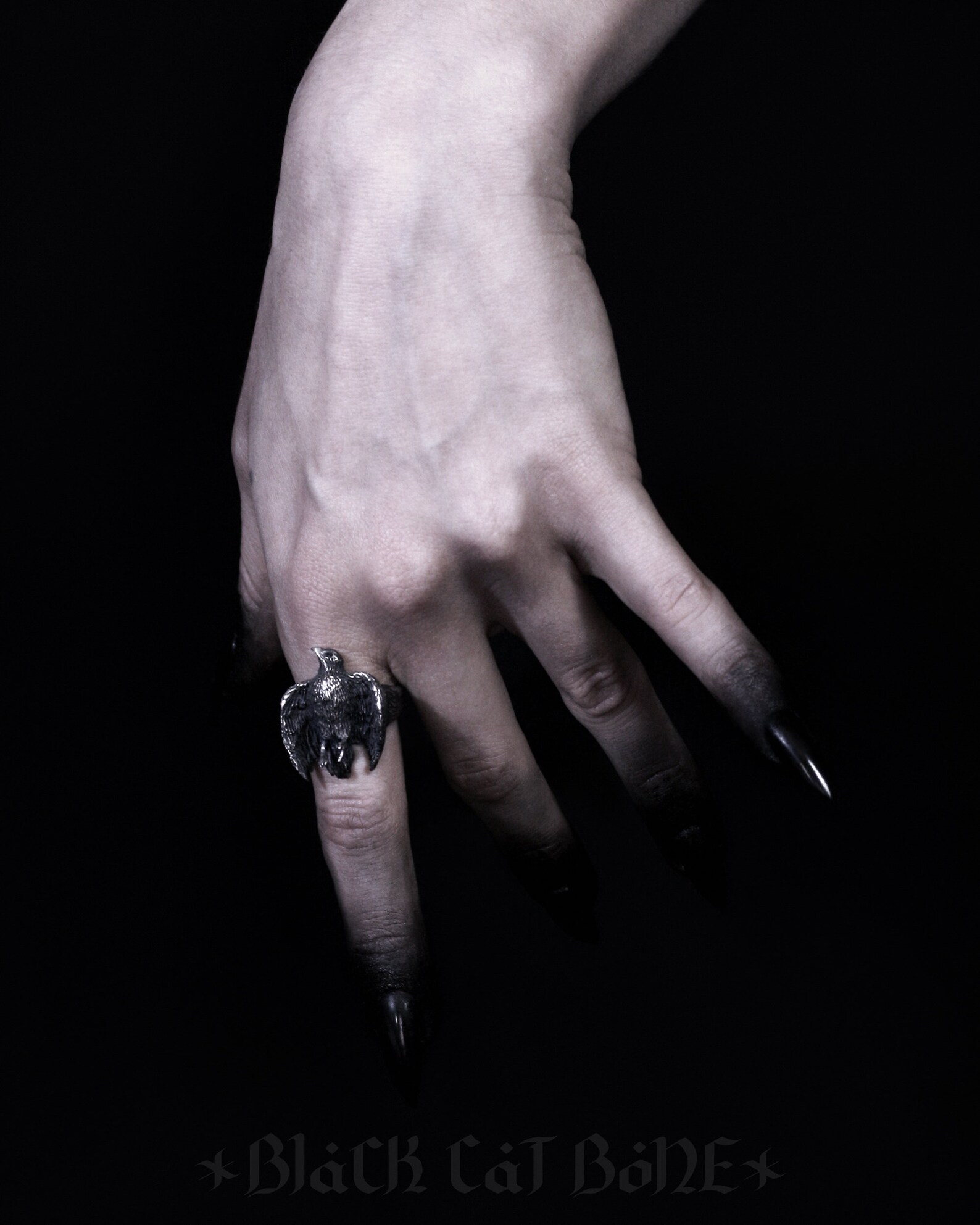 Dead Bird Ring goodnight Blackbird' Sterling Silver - Etsy
