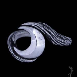 Crescent Moon Ring 'artemis' Sterling Silver, Dark, Gothic, Witchy ...