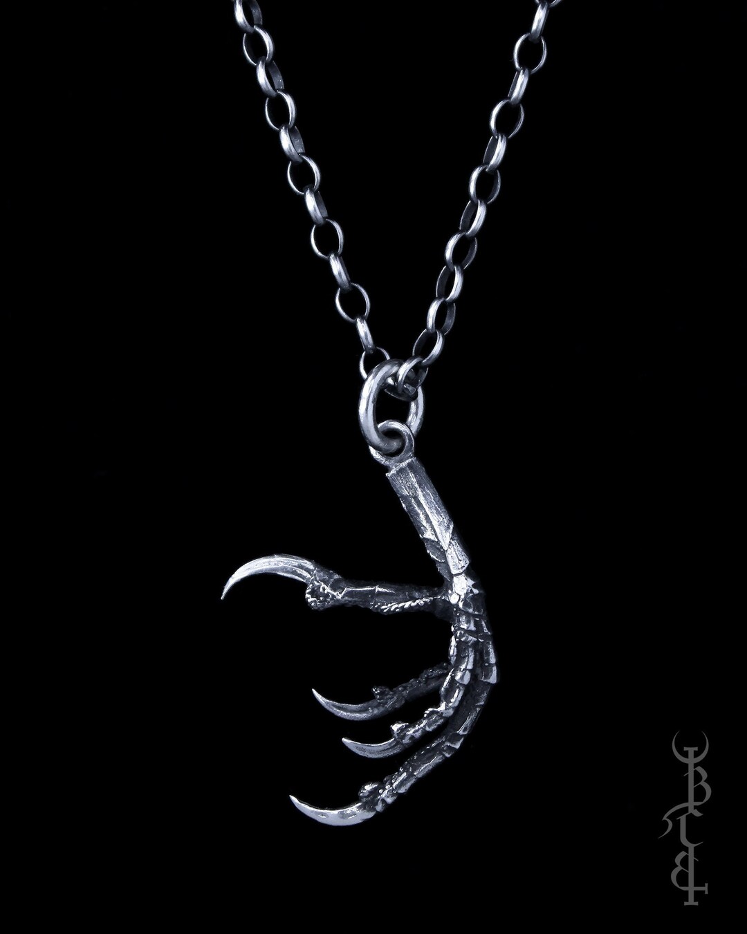 Bird Foot Pendant ‘lilith' (small) Sterling Silver, Dark, Gothic ...