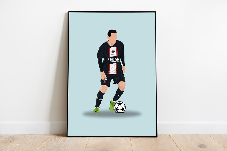 Lionel Messi, PSG, Digital Instant Download Print, Football, Soccer ...