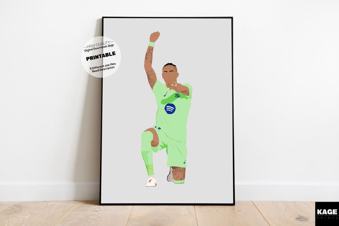 Raphinha, Barcelona, Digital Instant Download Print, Football, Soccer ...