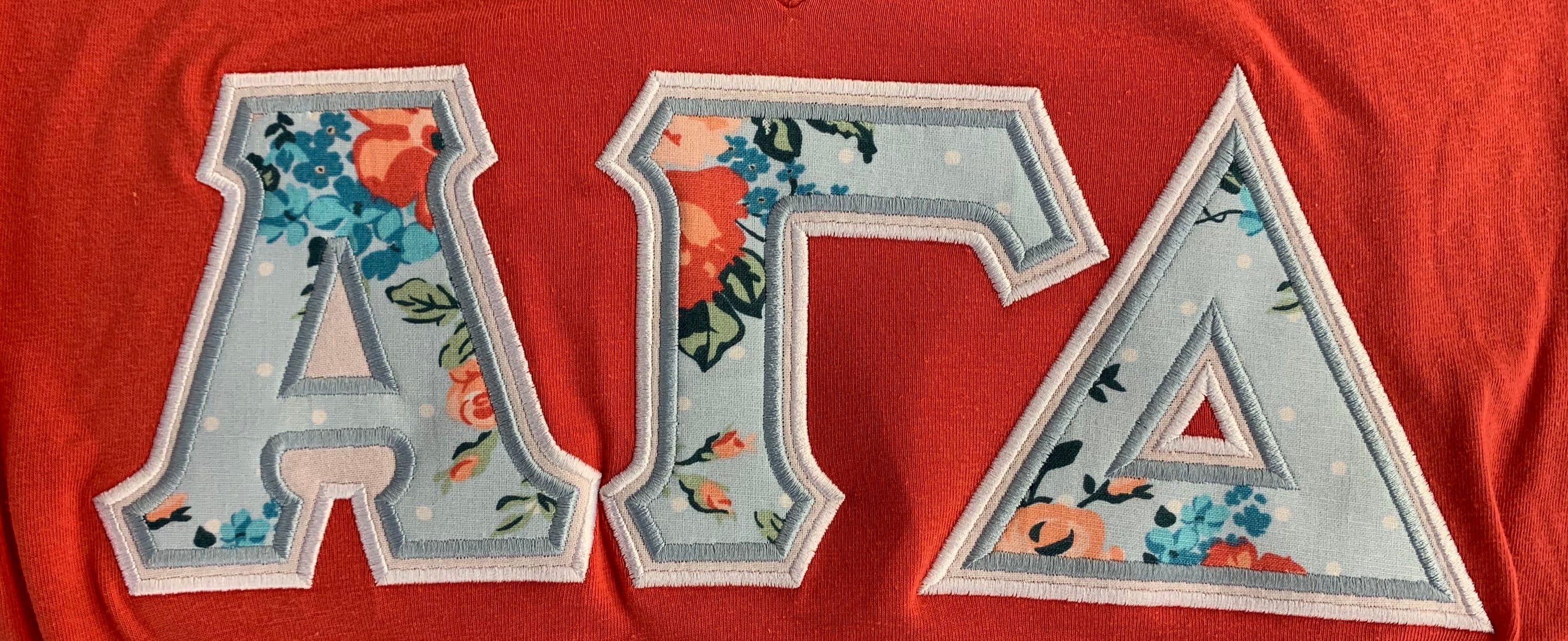 ΑΓΔ Size S Alpha Gamma Delta Greek Stitched Letter Shirt - Etsy UK