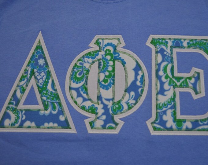 Delta Phi Epsilon Stitched Lettered Crewneck Short Sleeve - Etsy