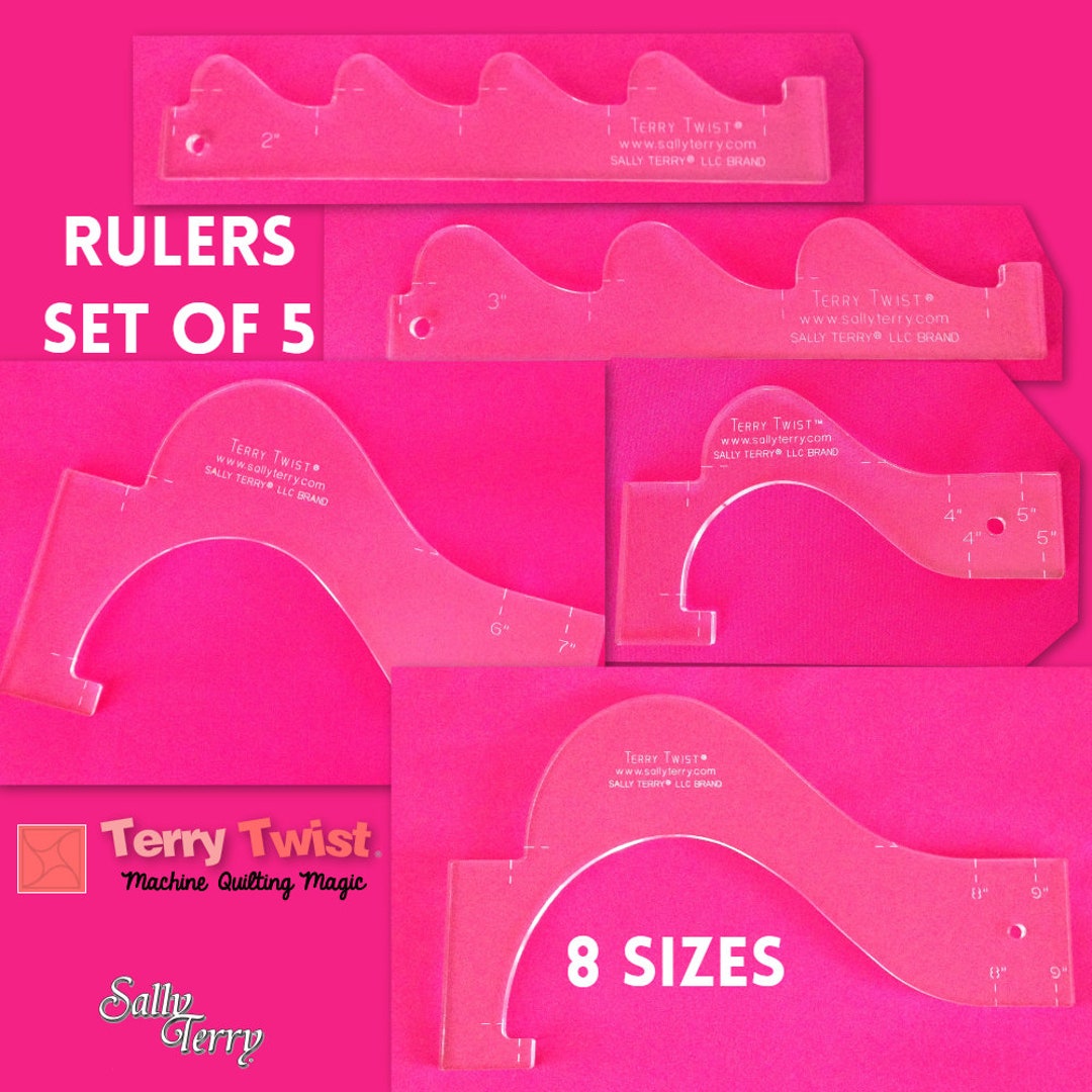 Learn Machine Quilting With Rulers Set of 8 Sizes Includes 130 ...