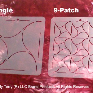 Machine Quilting Stencils Mix and Match Set 6 Sizes - Background Edge ...