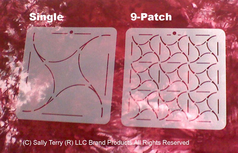 Machine Quilting Stencils Mix and Match Set 6 Sizes - Background Edge to Edge Pantograph Block ...