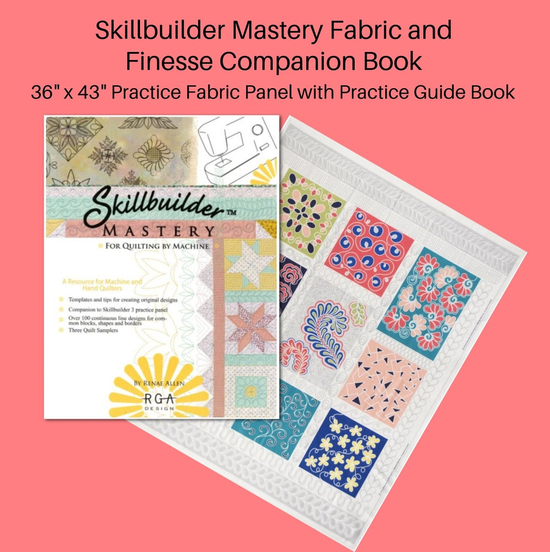 Skillbuilder II Quilt Panel Easily Learn Free Motion Quilting 1 Practice Fabric Panel + 1 ...