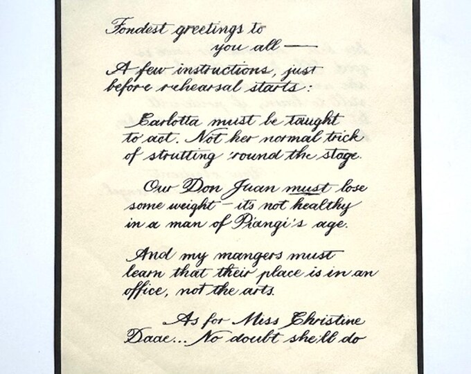 Phantom of the Opera Stage Prop Letter From the Broadway Tour in 1992 ...