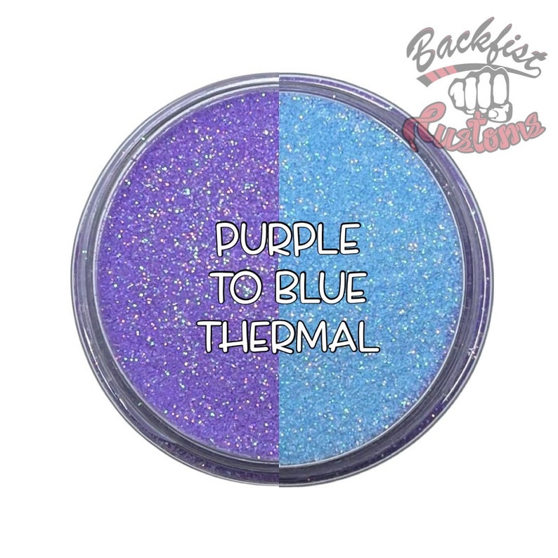 THERMAL PURPLE to BLUE Heat Activated Glitter Changes From - Etsy