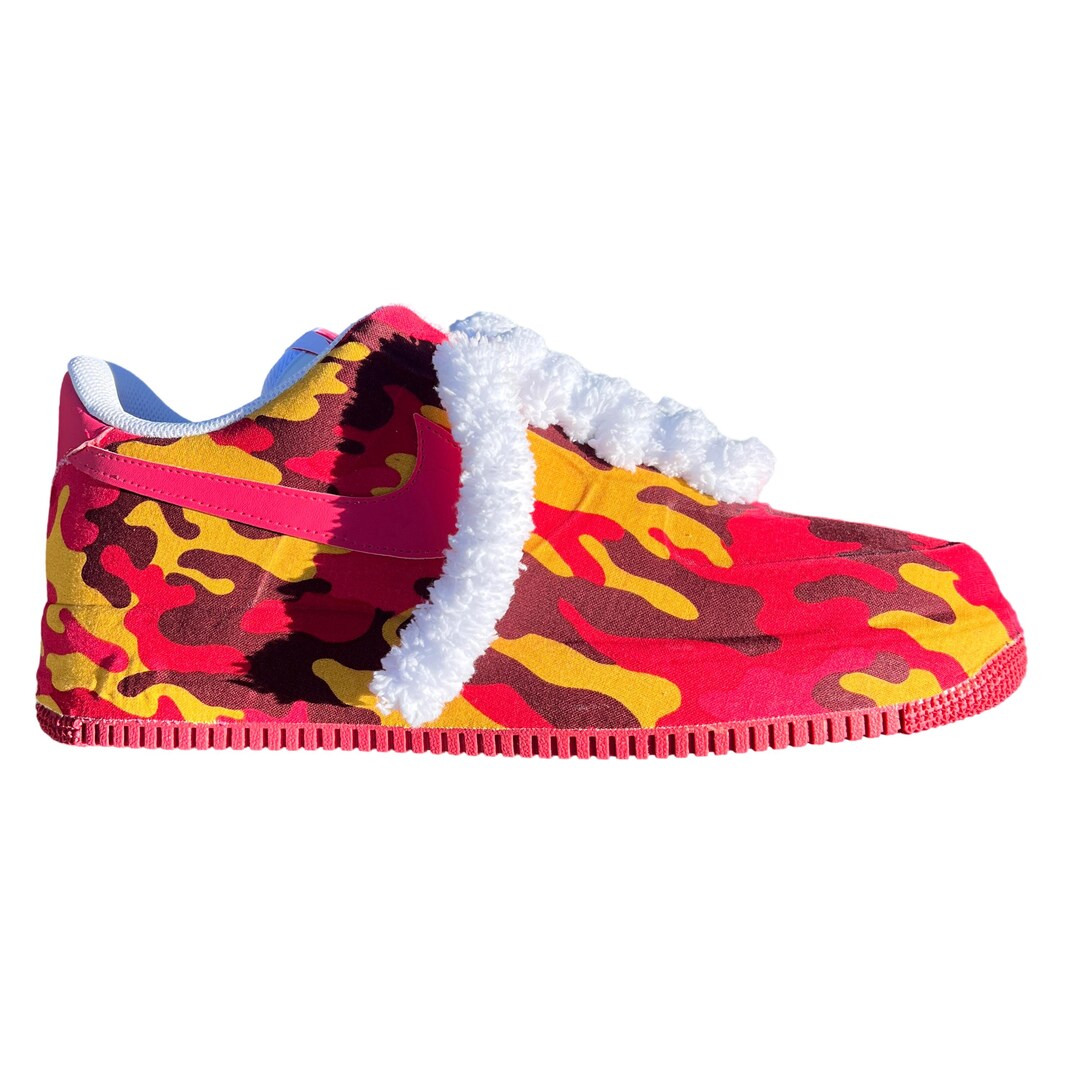 CAMO | Custom Adult Fabric AF1 (regular or Rope Laces) White or Black ...