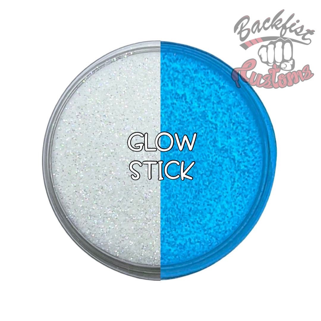 GLOW STICK Opaque Chunky Phosphorescent Glitter, BLUE Glow in the Dark ...