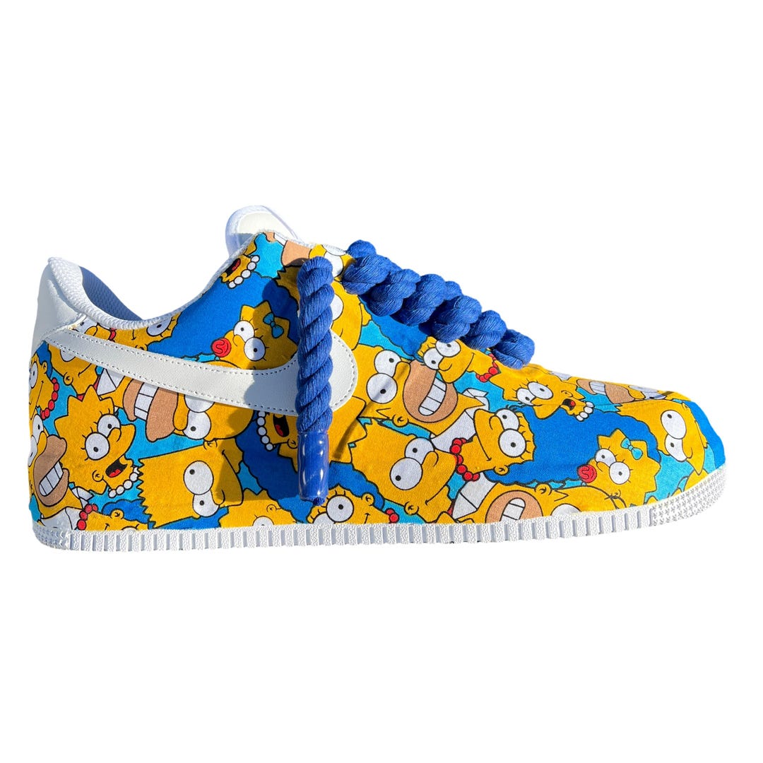 CAMO | Custom Adult Fabric AF1 (regular or Rope Laces) White or Black ...