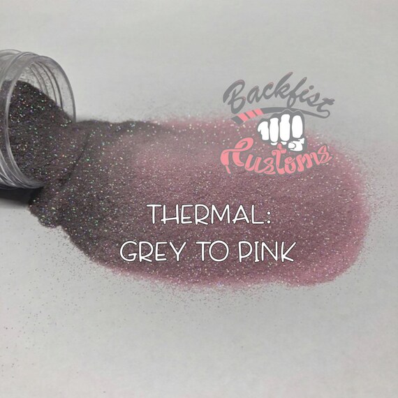 THERMAL GREY to PINK Heat Activated Glitter changes from | Etsy