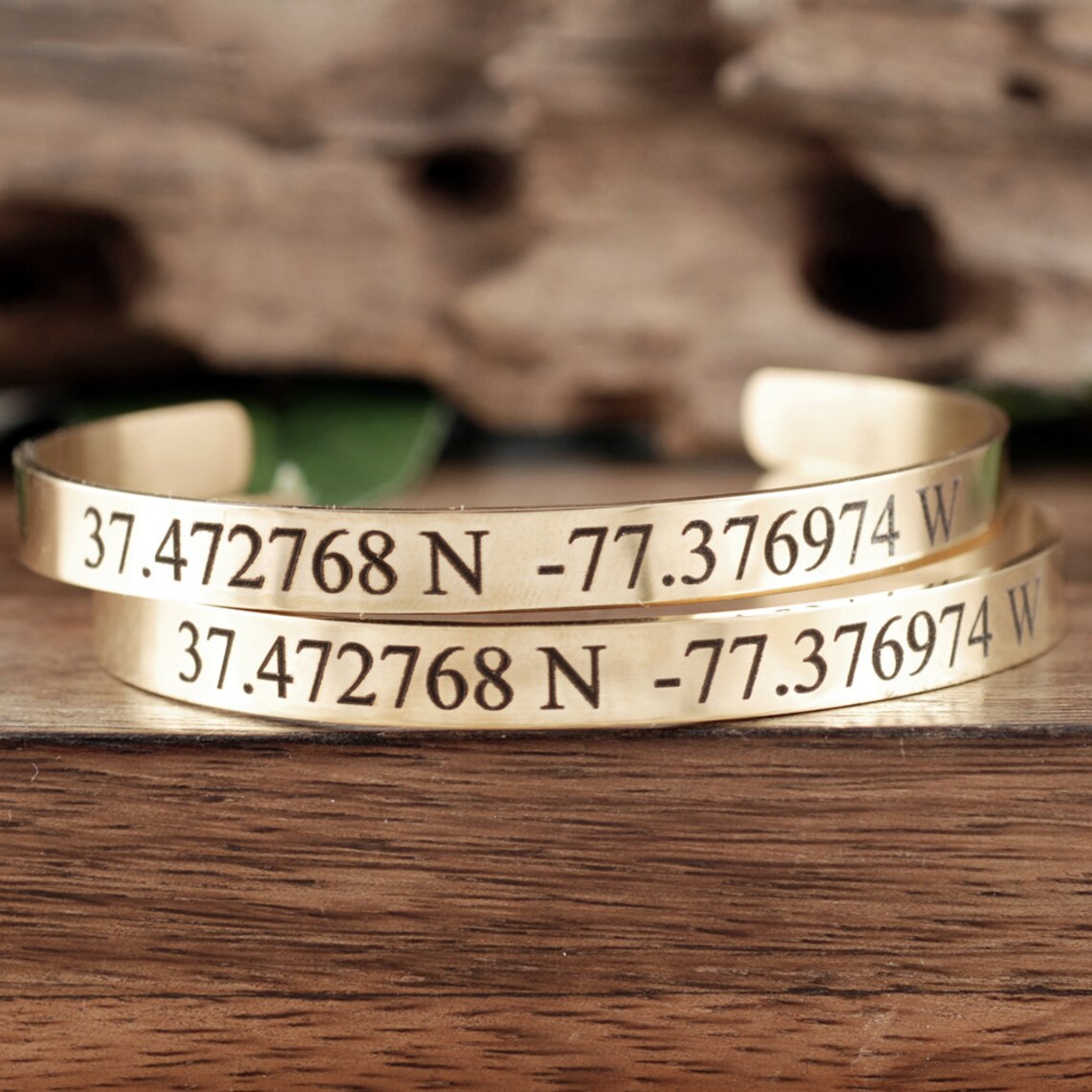 Gold Coordinate Bracelet Gold Engraved Cuff Bracelet - Etsy