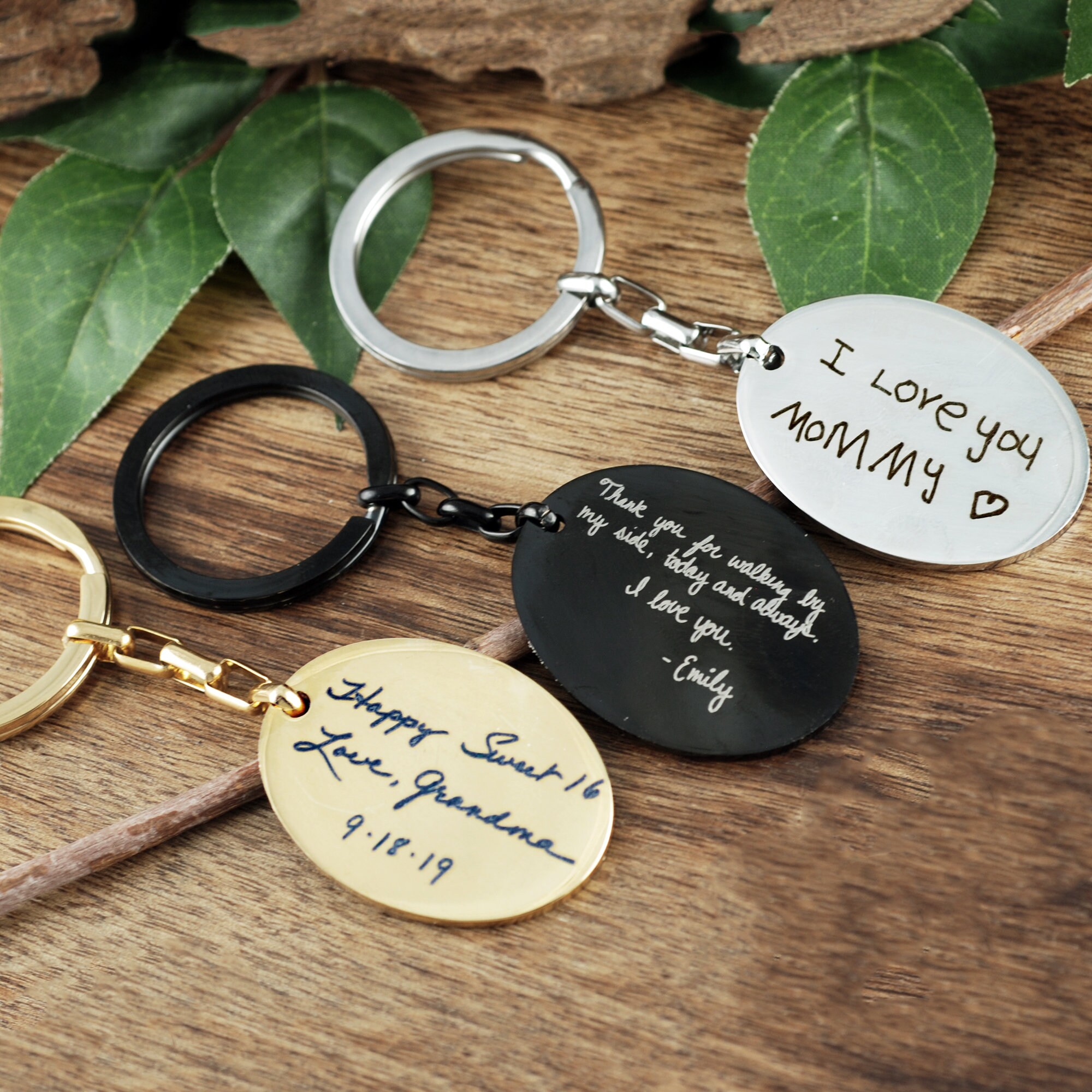 Handwriting Key Chain Custom Handwriting Actual Handwriting | Etsy