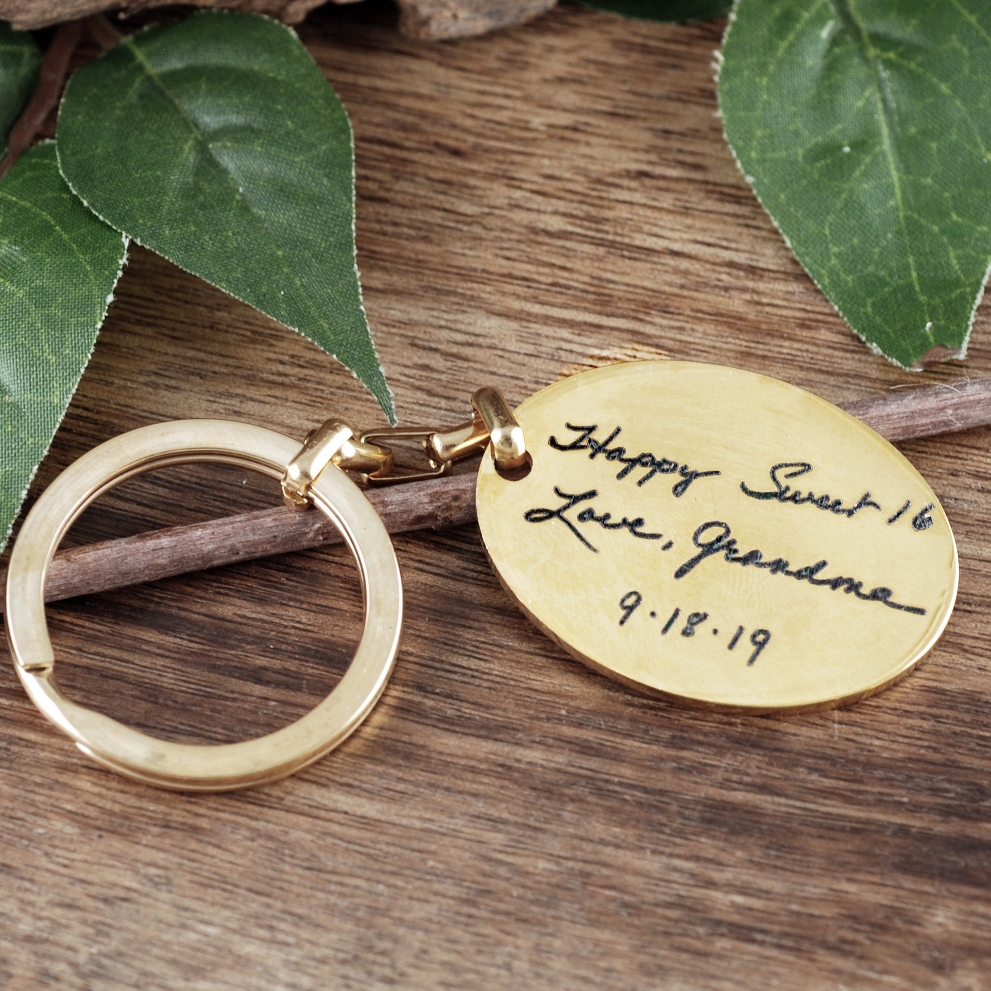 Handwriting Key Chain Custom Handwriting Actual Handwriting | Etsy