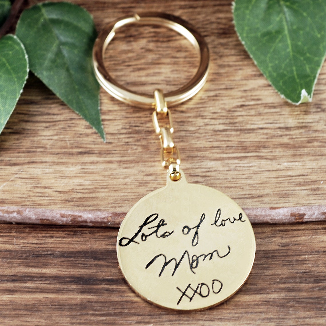 Engraved Actual Handwriting Keychain Personalized Keychain - Etsy