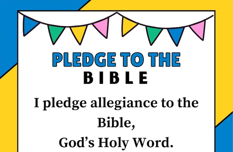 Pledge to the Bible - BOLD Printable - Etsy