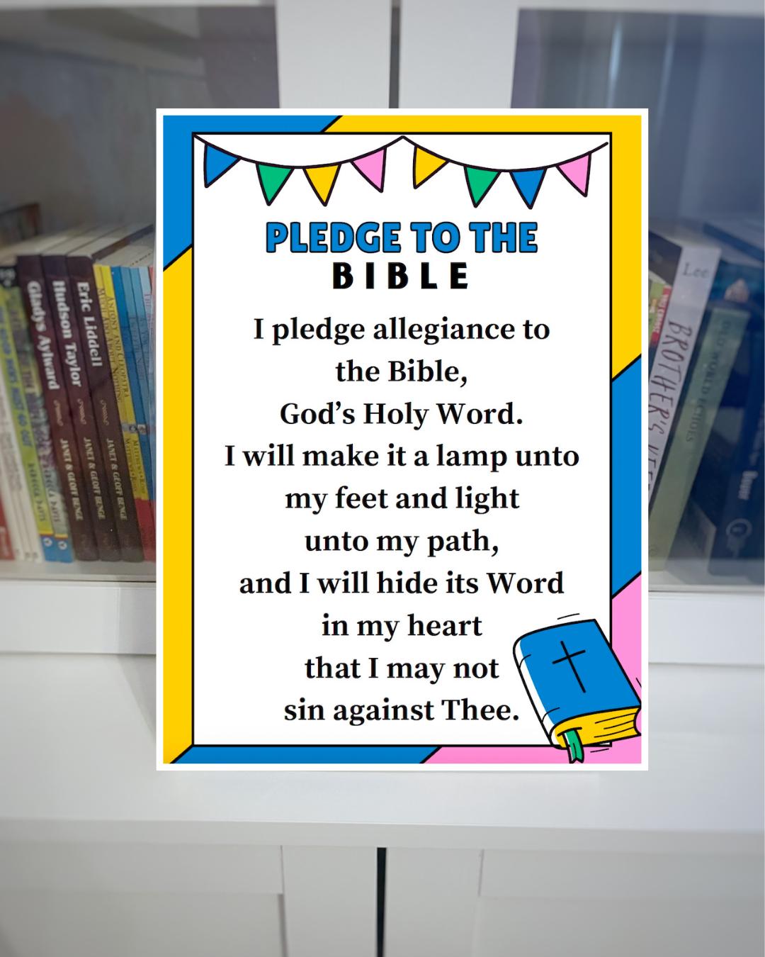 Pledge to the Bible - BOLD Printable - Etsy