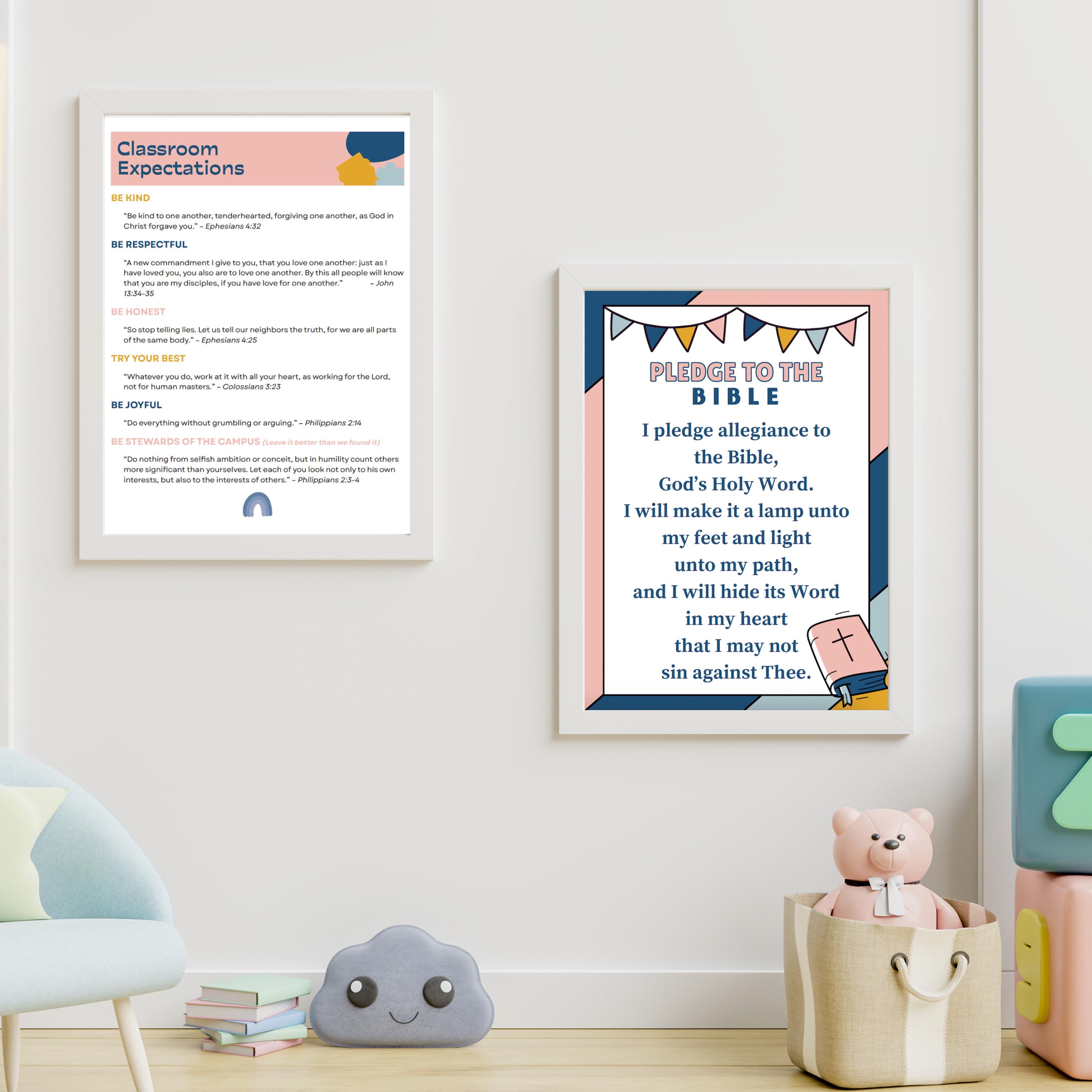 Classroom Expectations Printable | Christian Classroom Rules Poster ...
