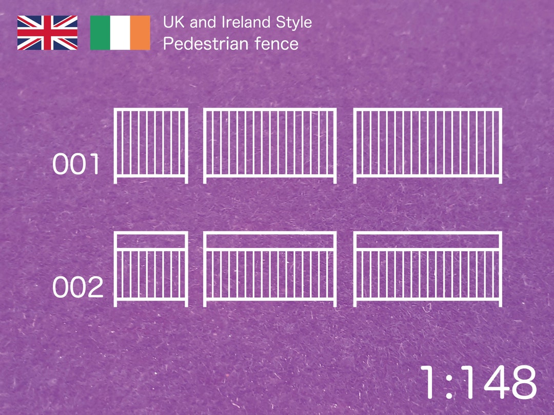 1:148 Scale Pedestrian Fences UK & Ireland 2 Styles - Etsy