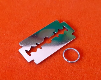 Mini Stainless Steel Razor Blade Necklace | Etsy